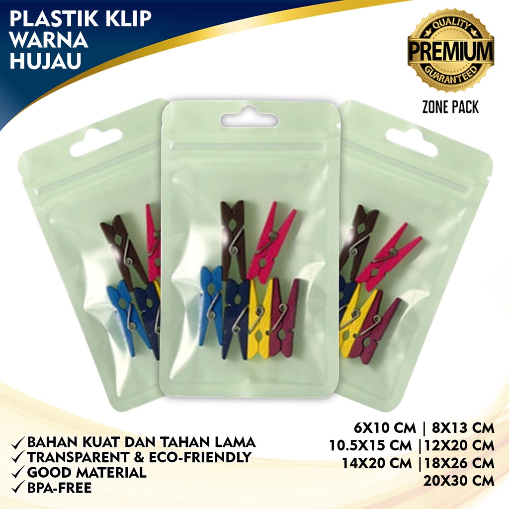 Jual Plastik Ziplock Warna Hijau| Plastik OPP Souvenir | Kantong ...