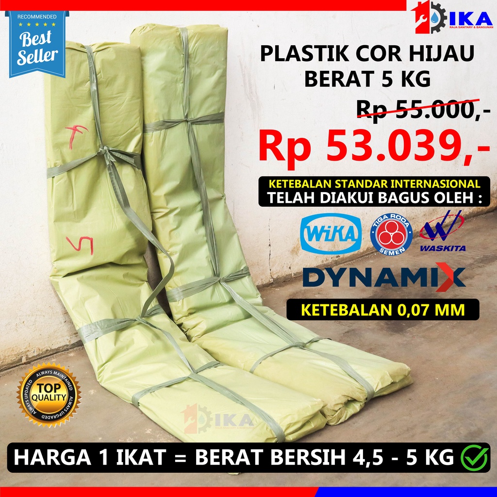 Jual PLASTIK COR HIJAU BUTEK - + 5 KILOGRAM TERMURAH TEBAL / SARUNG ...