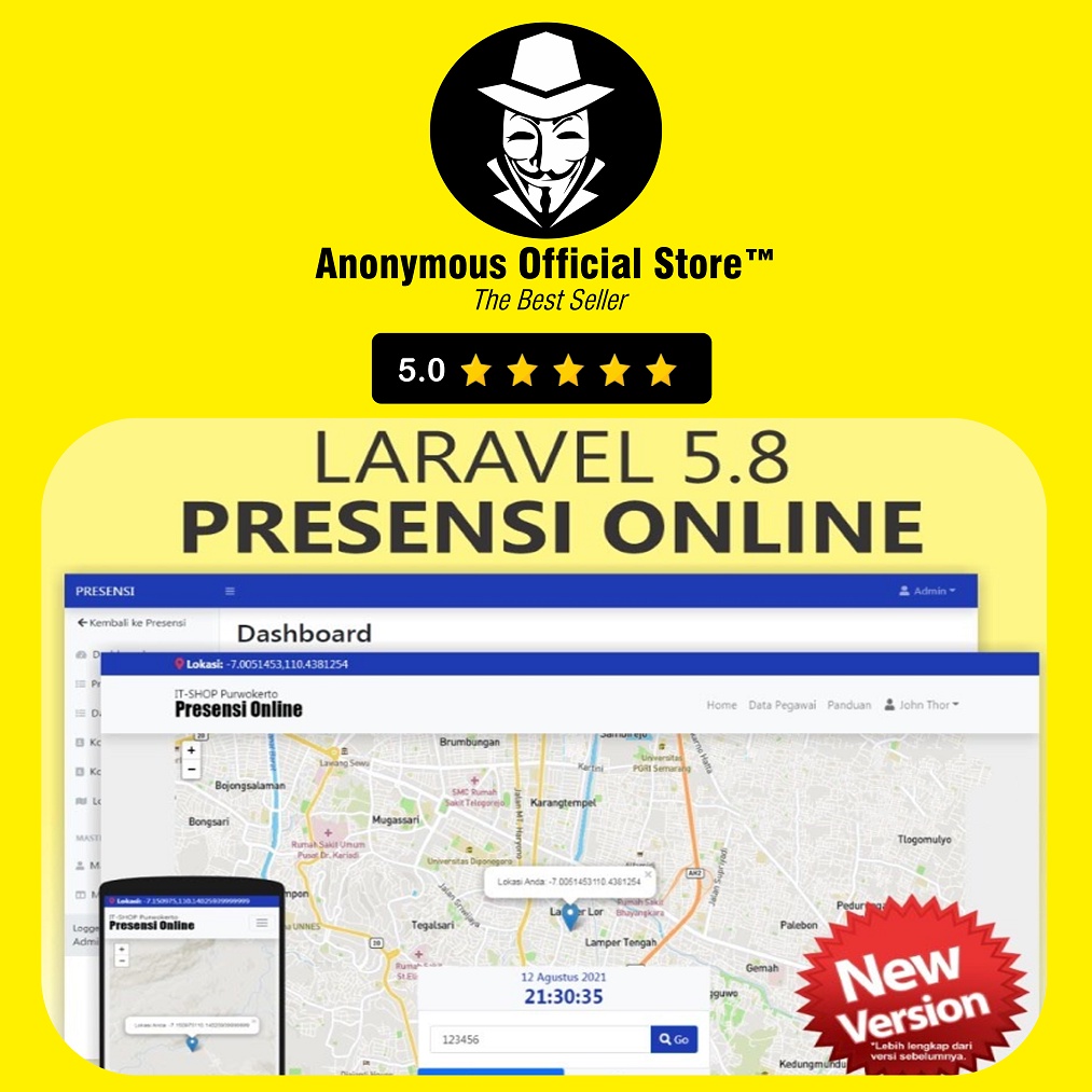 Jual SOURCE CODE WEBSITE PRESENSI ABSENSI ONLINE WFH WFO DENGAN LARAVEL SIAP PAKAI | Shopee ...