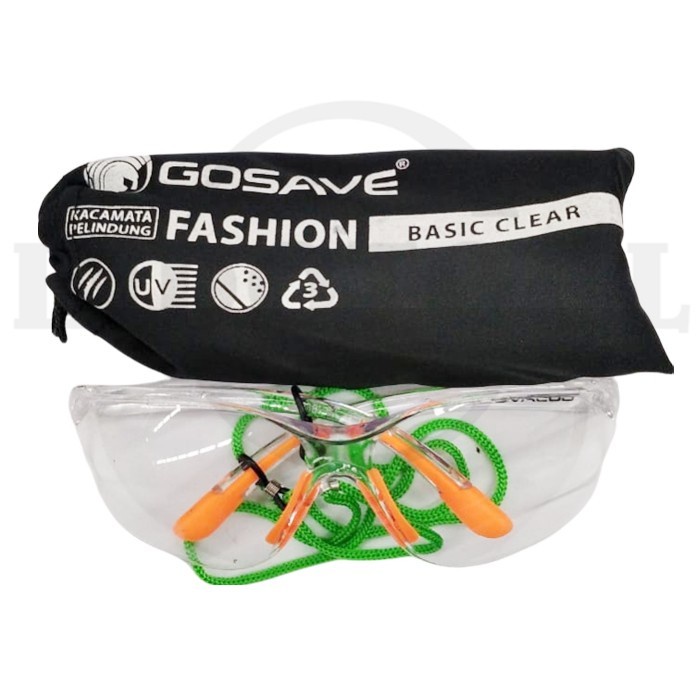 Jual GOSAVE SAFETY GLASSES FASHION BASIC CLEAR , SMOKE | Shopee Indonesia