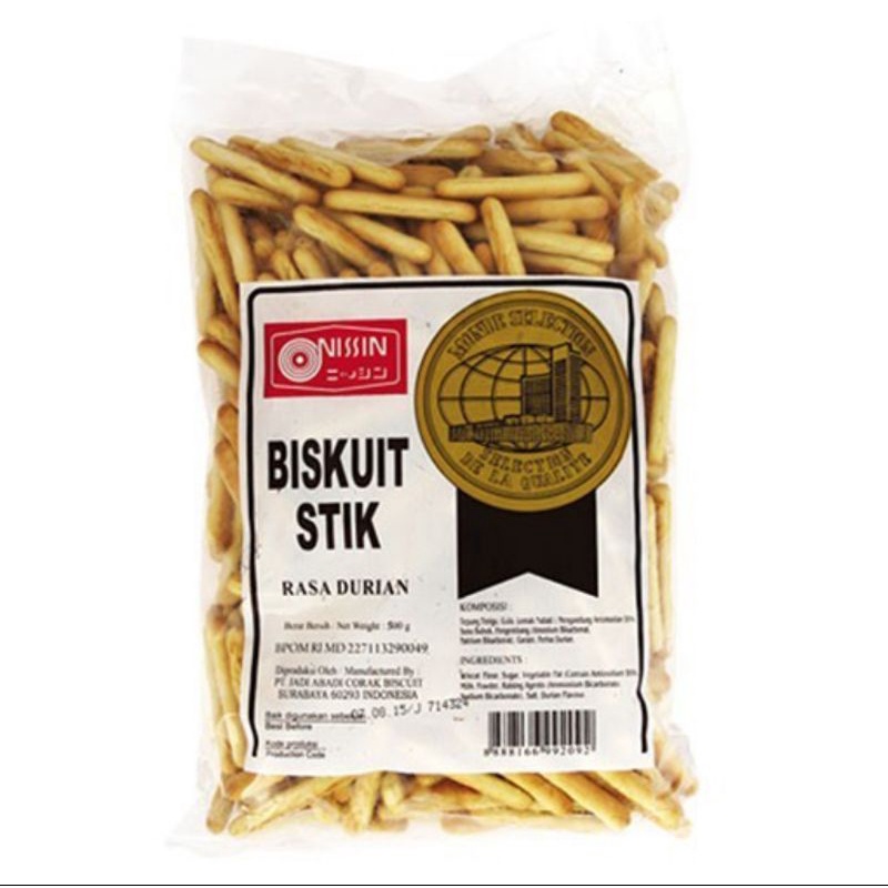 Jual NISSIN BISKUIT STICK RASA DURIAN 300 GR | Shopee Indonesia