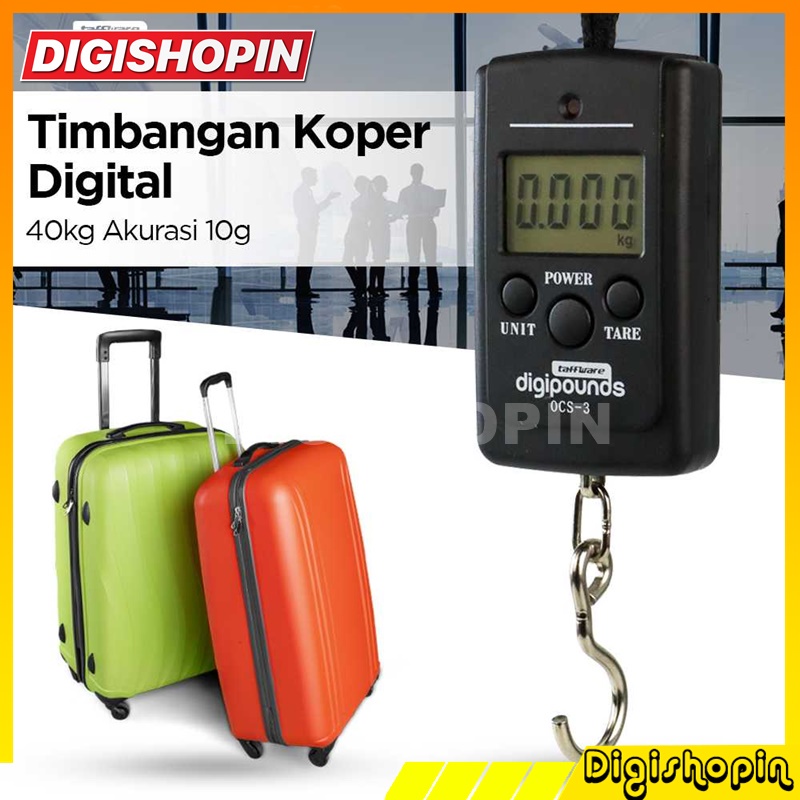 Jual Digipounds Timbangan Gantung Timbangan Koper Digital 40kg | Shopee ...