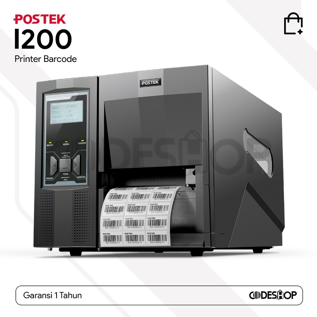 Jual Printer Barcode Industri Postek I200 Cetak Label Thermal Transfer | Shopee Indonesia