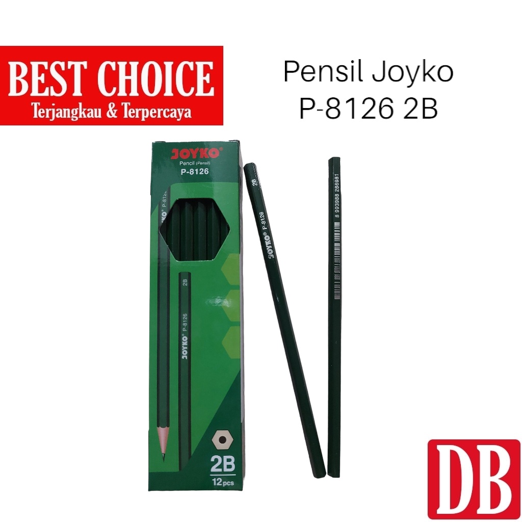 Jual Pensil 2B / Pensil Tulis Joyko P-8126 2B (12pcs) | Shopee Indonesia