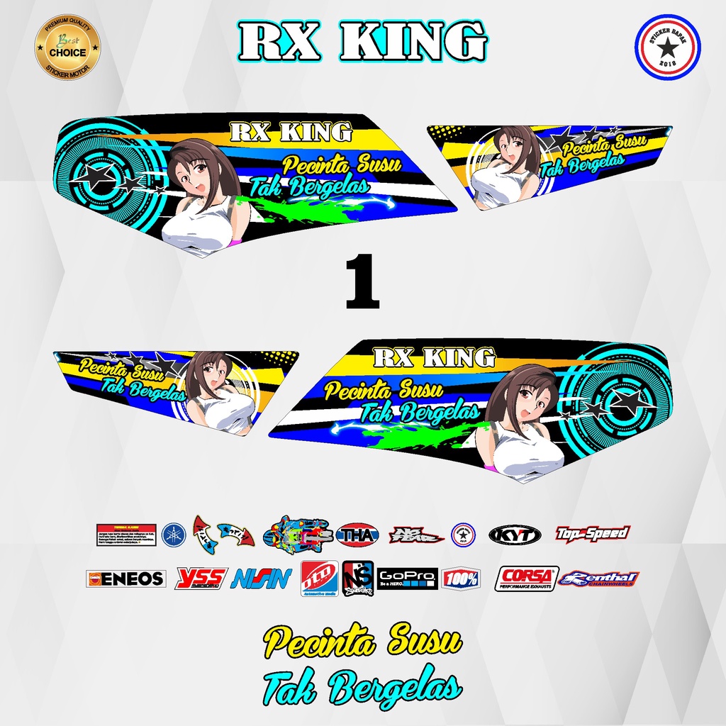 Jual Stiker striping motor RX King variasi Pecinta susu Tanpa gelas ...