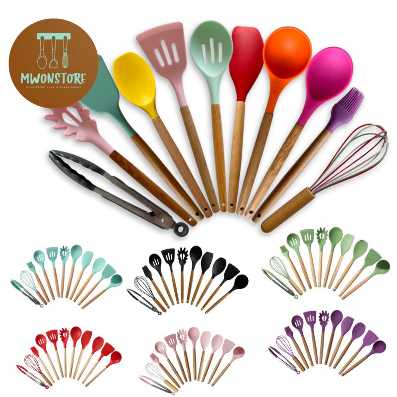 Jual B SILICONE UTENSILS SPATULA SILICON WARNA WARNI (TOSCA, AQUA GREEN ...