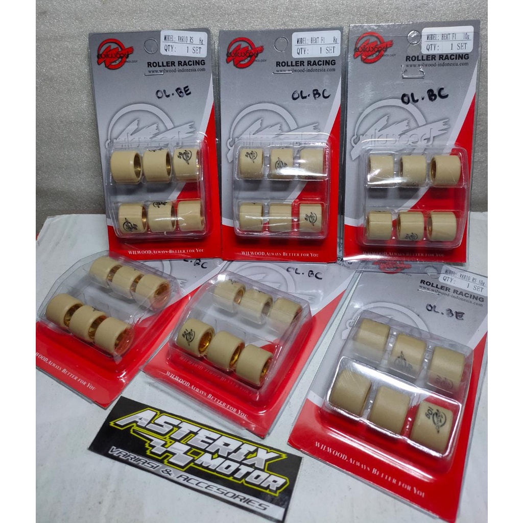 Jual Roller Racing Wilwood 8Gr,9Gr,10Gr,11Gr,12Gr,13Gr,14Gr Beat Fi Pop Street Beat Karbu Scoopy ...