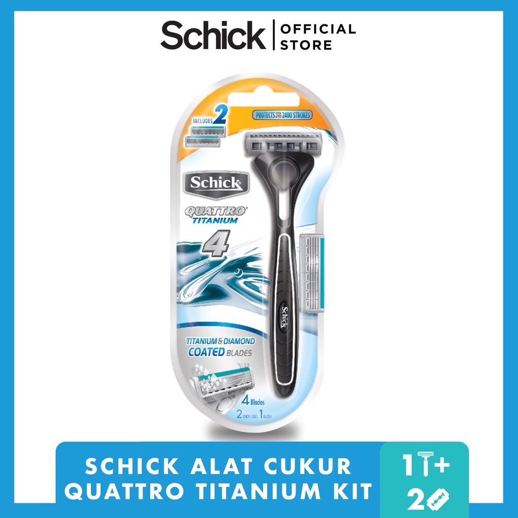 Jual Schick Quattro Titanium Kit Alat Cukur Pria | Shopee Indonesia