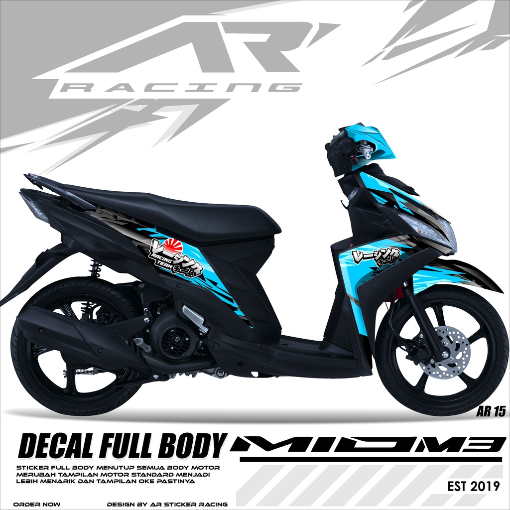 Jual Stiker Mio M3 Mio Z Mio 125 Full Body Decal - Sticker Dekal Mio ...
