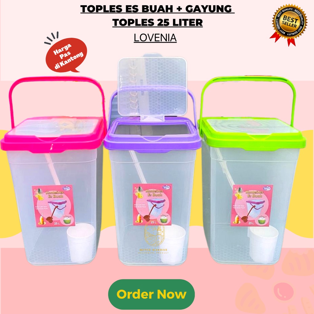 Jual Sale Toples Es Buah Gayung 15 25 Liter Toples Gayung Lovenia Toples Gayung Toples