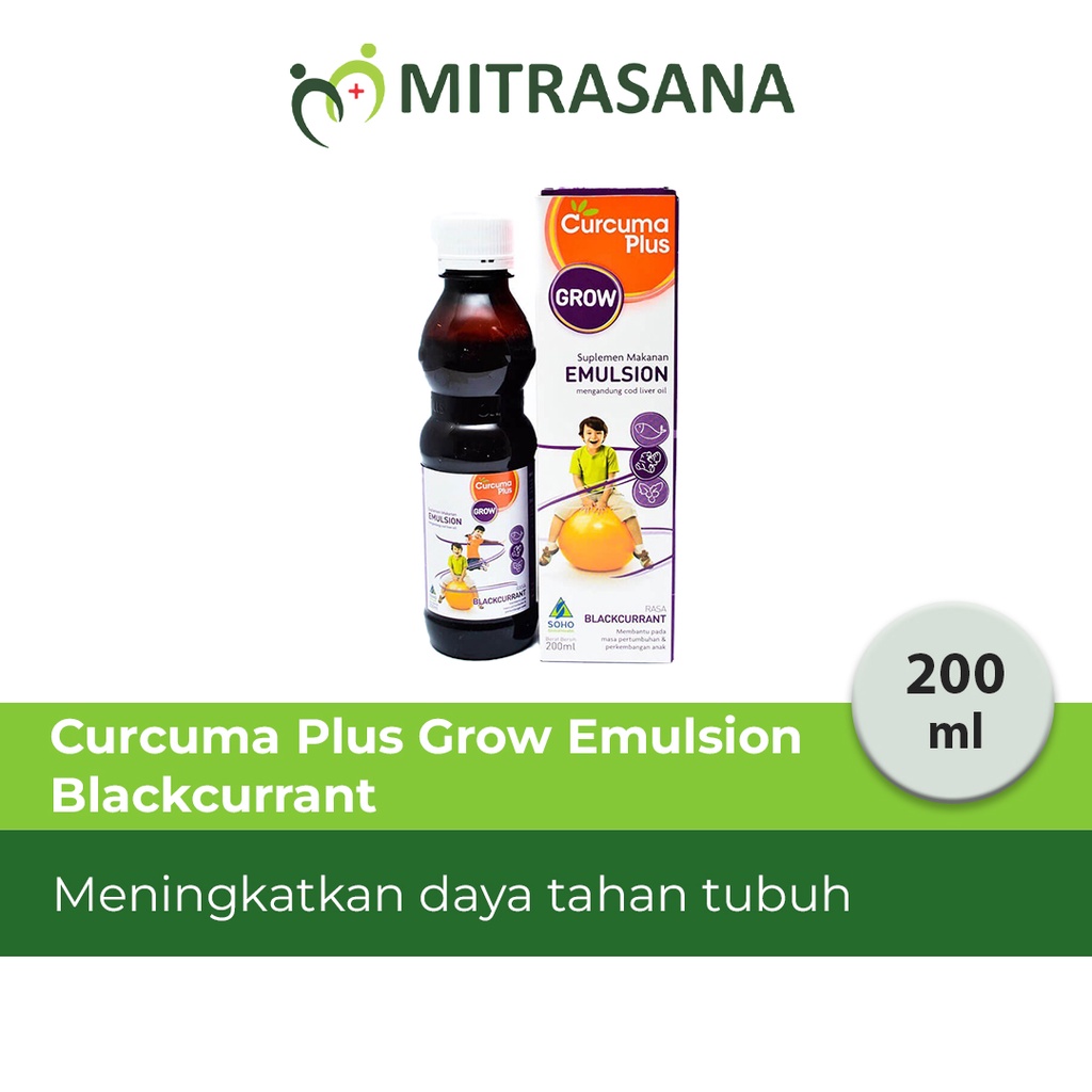 Jual CURCUMA PLUS GROW EMULSION BLACKURRANT 200 ML | Shopee Indonesia