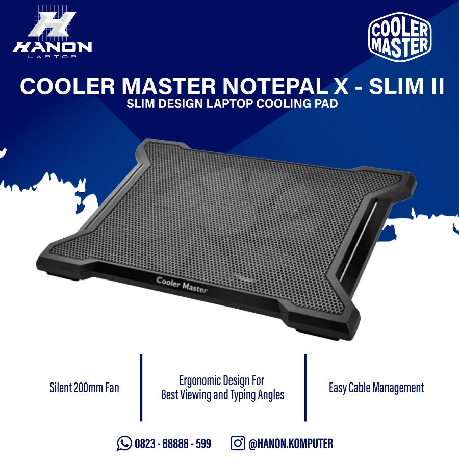Jual COOLER MASTER NOTEPAL X-SLIM II COOLING PAD LAPTOP | Shopee Indonesia
