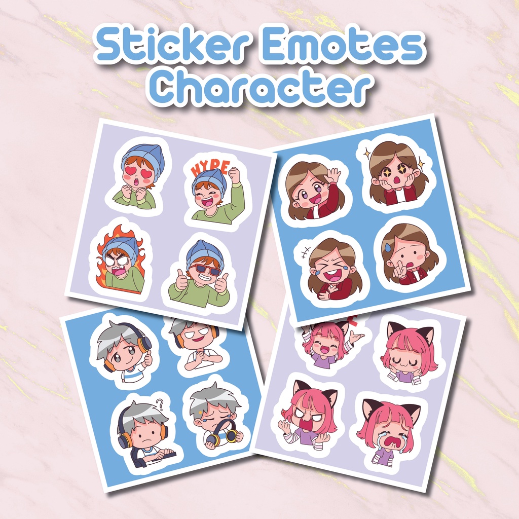 Jual Stiker Mini Pack Emoticon Character / Stiker Kawai Deco / Stiker ...