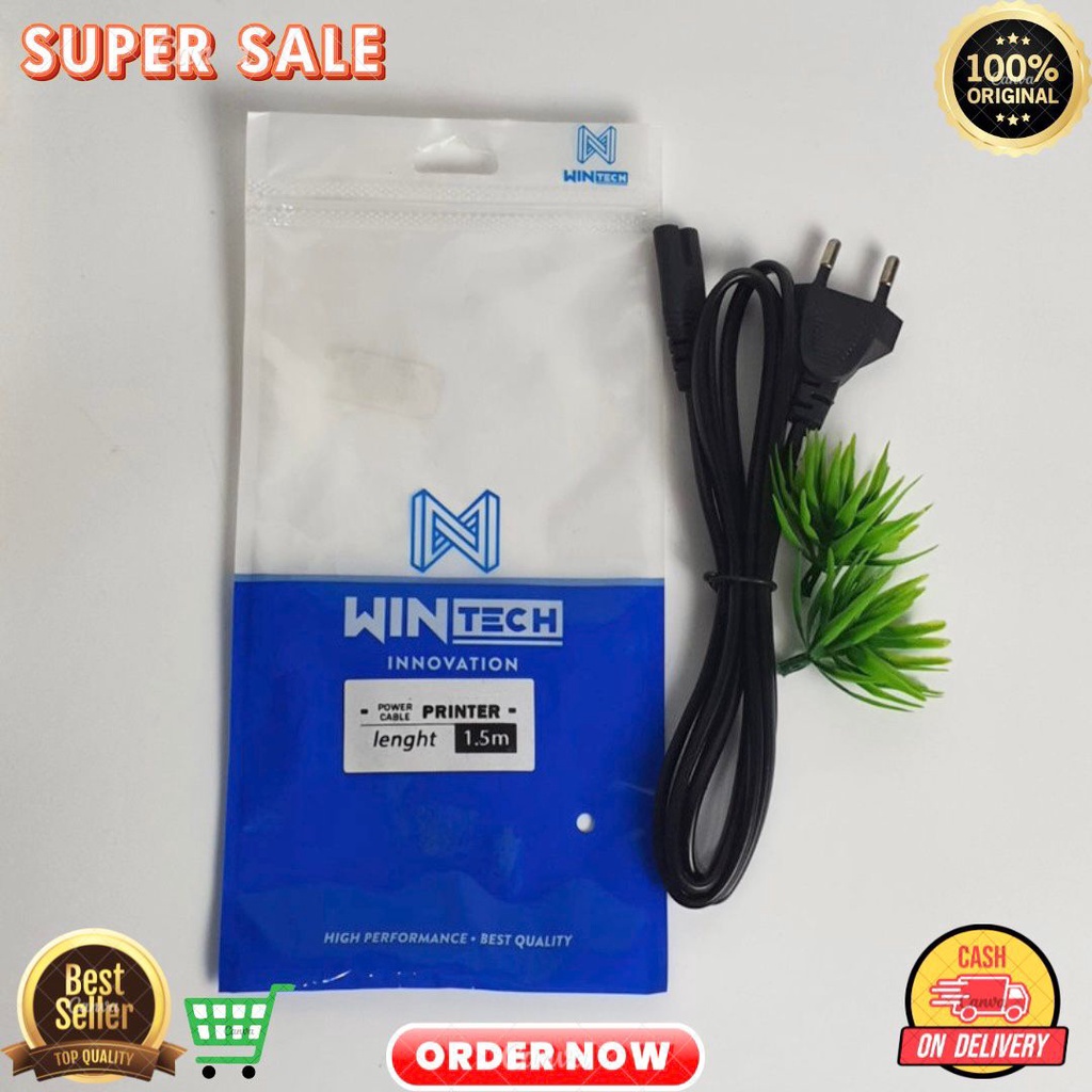 Jual KABEL POWER PRINTER LENGHT WINTECH INNOVATION 1.5M | Shopee Indonesia