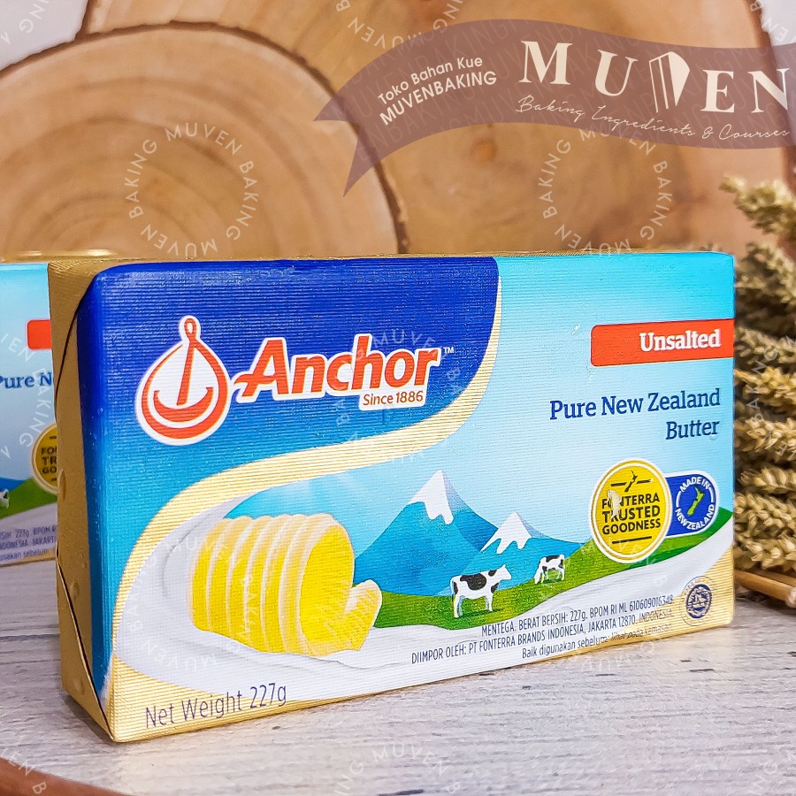 Jual ANCHOR UNSALTED BUTTER 200 GR | Shopee Indonesia