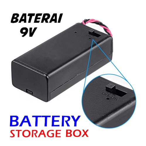 Jual Box Holder Case Battery 9V Tempat Kotak Baterai Batere Cas Case ...