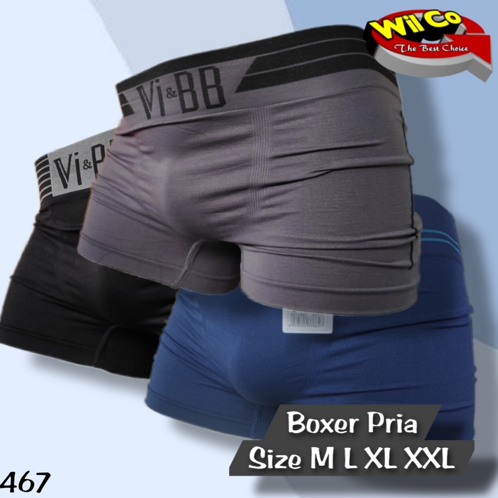 Jual K467 (1-3 pcs) Vi-Bb Celana Dalam Boxer Pria Dewasa, Celana Dalam ...