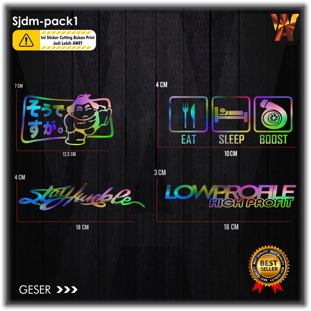 Jual Stiker Jdm Bumper Untuk Variasi Motor Mobil Pack 1 | Shopee Indonesia