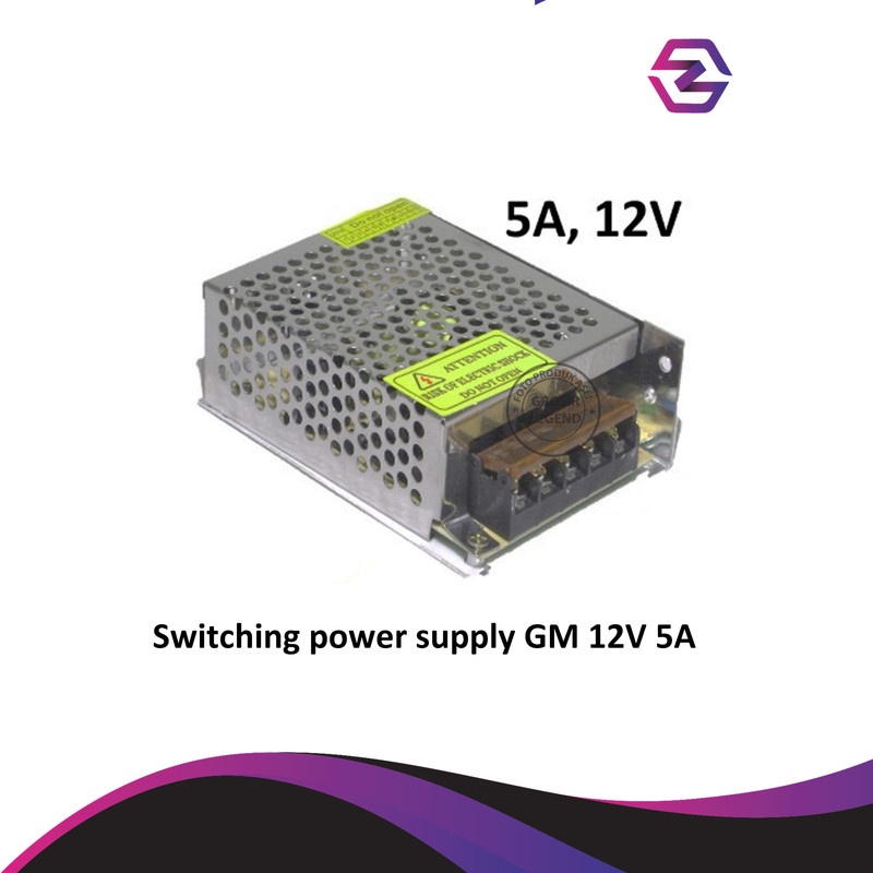 Jual Power supply adaptor switching trafo led strip 12 volt 5A ampere | Shopee Indonesia