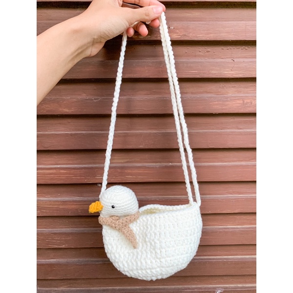 Jual READY STOCK!! Tas anak rajut boneka bebek - handmade crochet duck ...