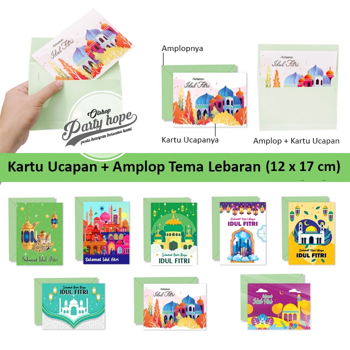 Jual kartu ucapan parcel hampers lebaran idul fitri / kartu ucapan ...