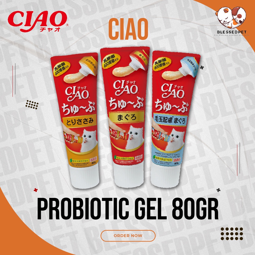 Jual CIAO Probiotic Gel Snack Vitamin Kucing 80gr | Shopee Indonesia
