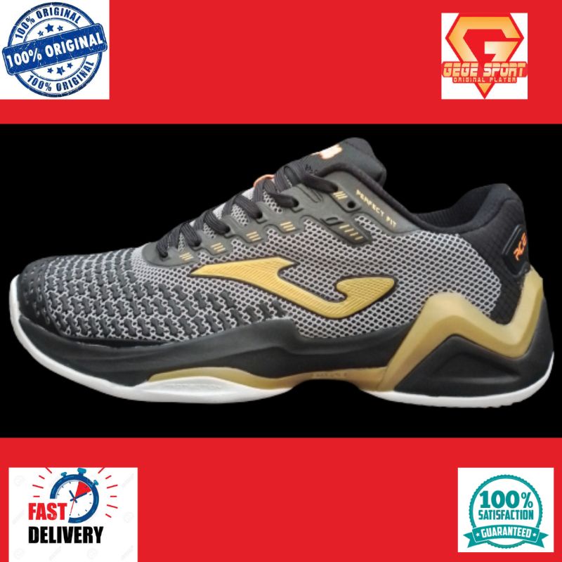 Jual Sepatu Tennis Joma Ace Pro Men 2101 Black Gold Original | Shopee ...