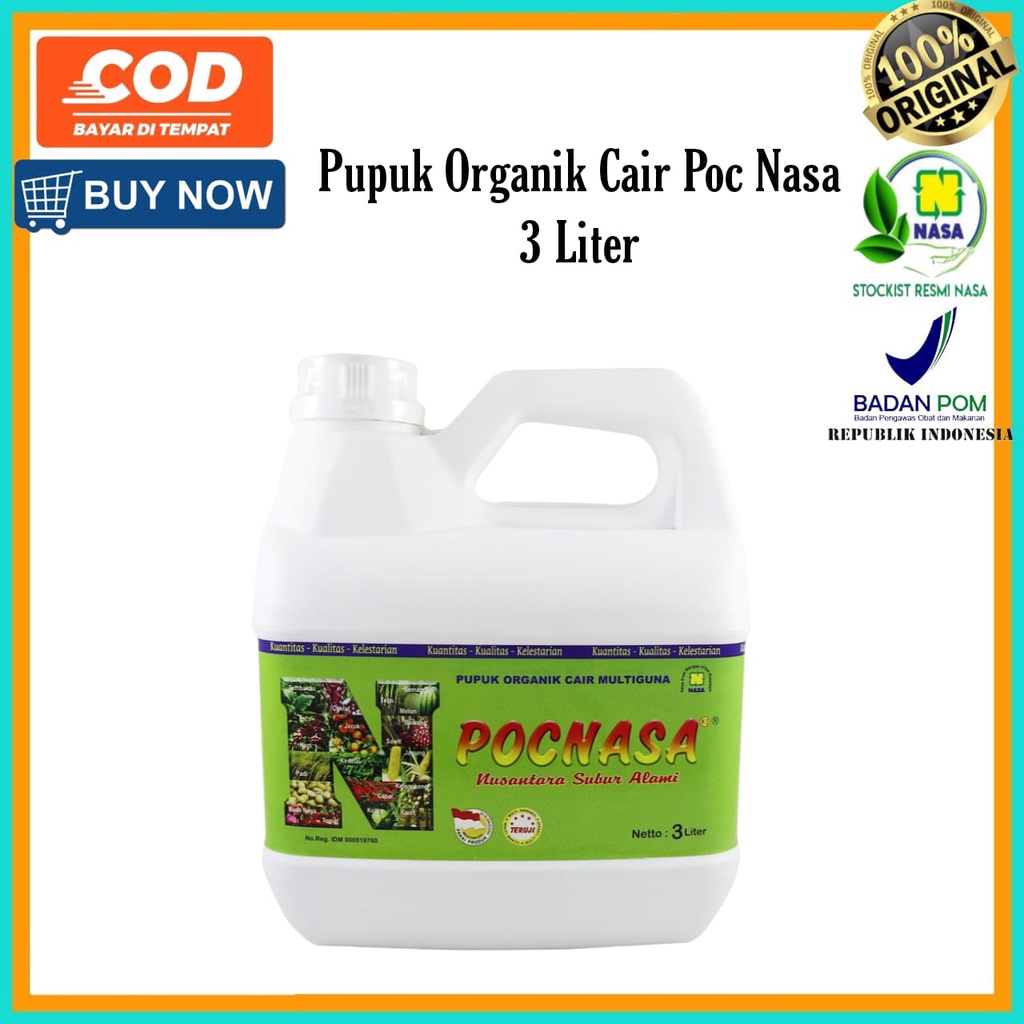 Jual PUPUK CAIR,POC 3 LITER/NSB/Nasa Pupuk Organik Cair | Shopee Indonesia