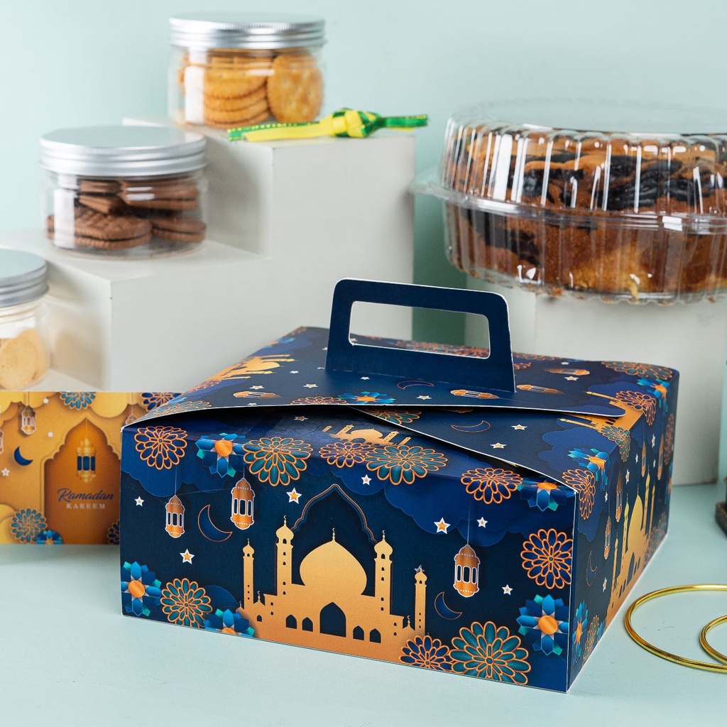 Jual Box Kotak Kue Ramadhan Packaging Lebaran Idul Fitri Free Kartu ...