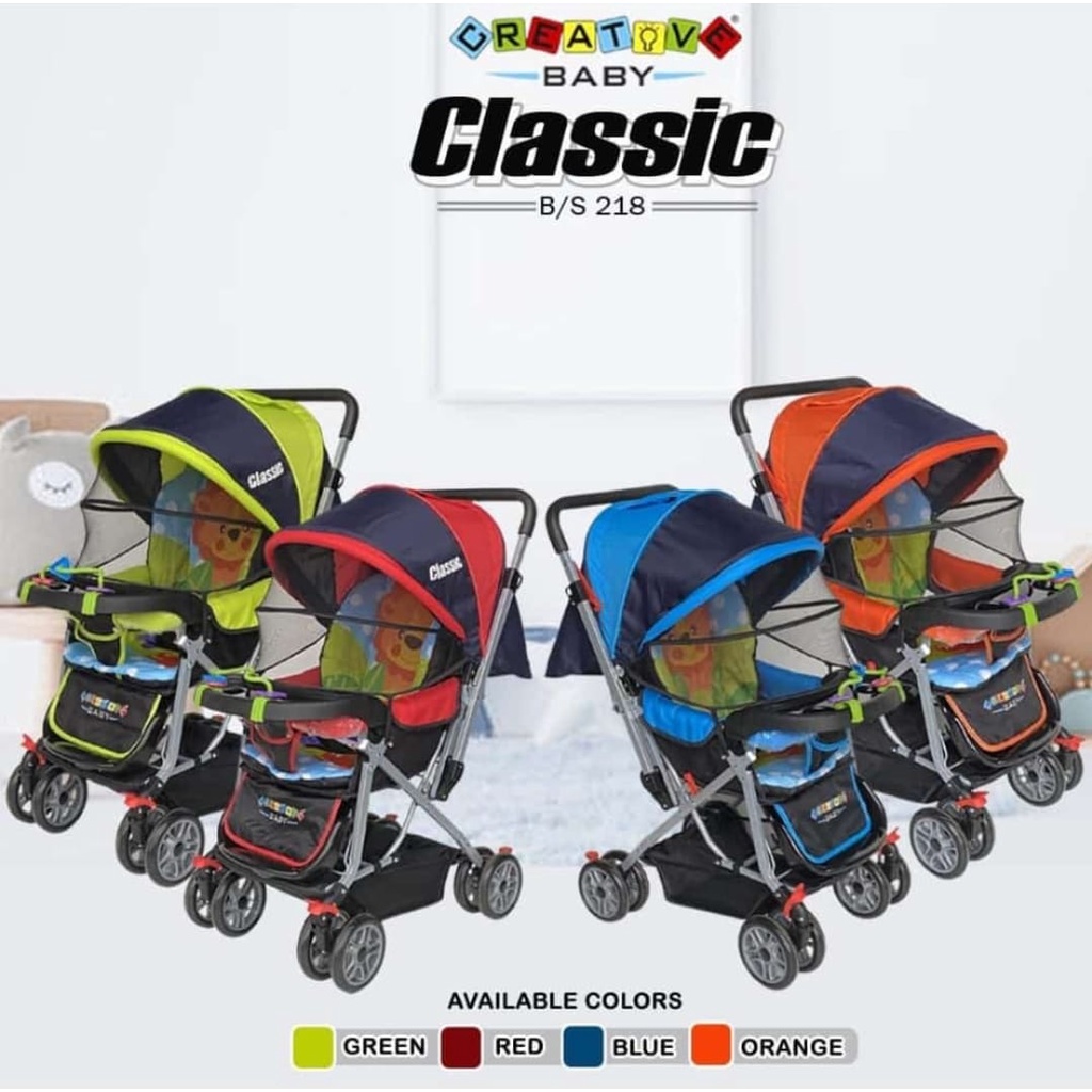 Jual Stroller bayi creative 218 classic dorongan bayi murah bisa dorong ...