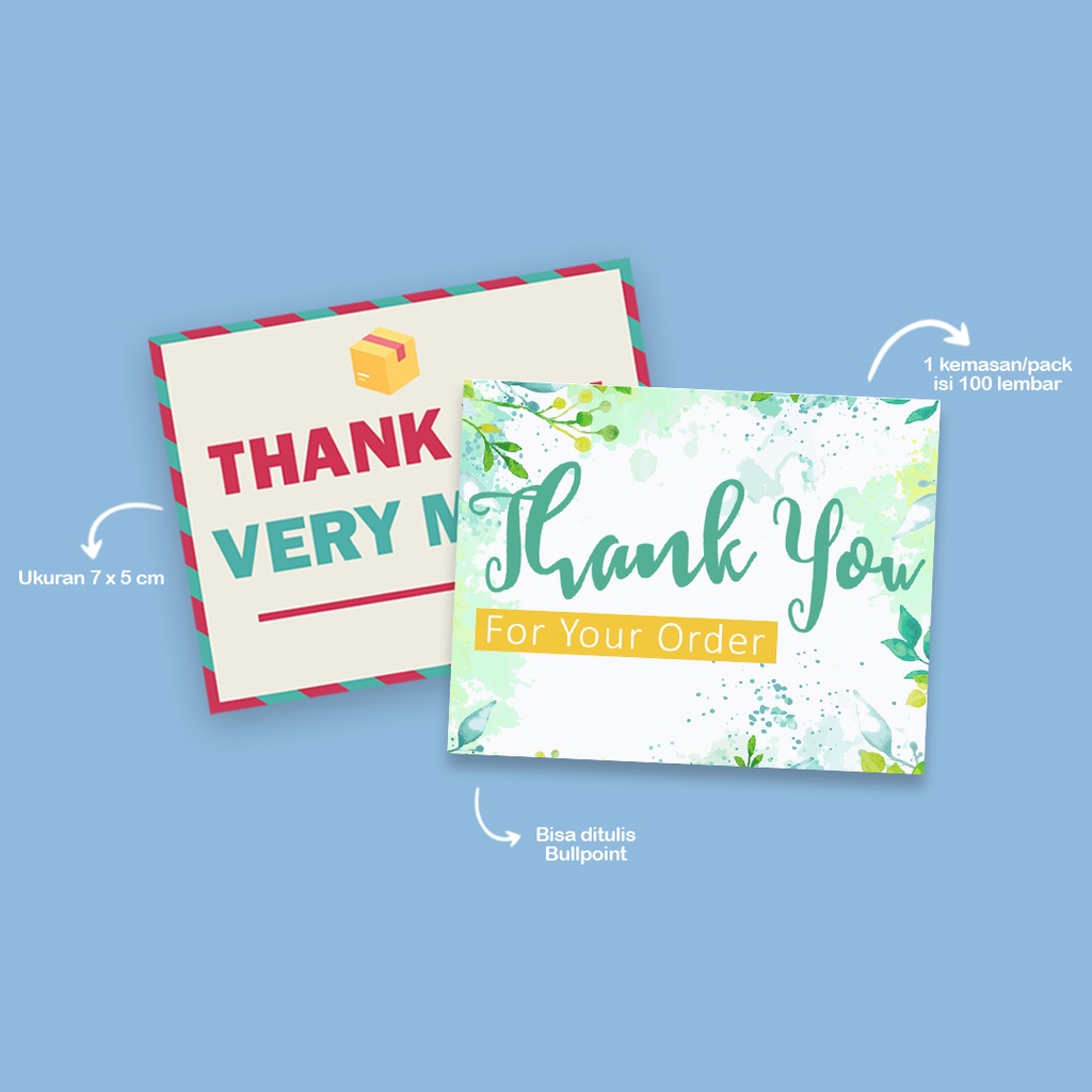 Jual STIKER THANK YOU HORIZONTAL / STICKER LABEL PAKET BOX / STIKER ...