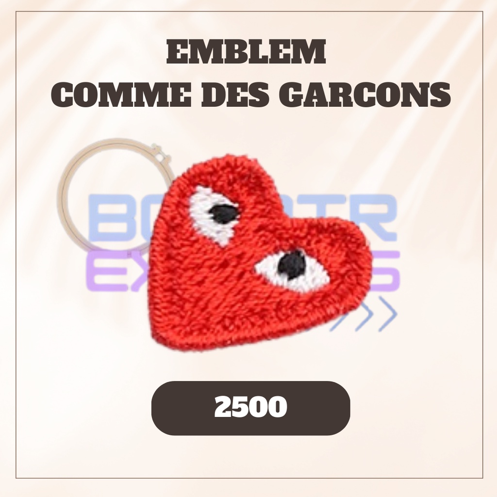 Jual COMME DES GARCONS | Emblem Comme Des Garcons | Patch Comme Des ...
