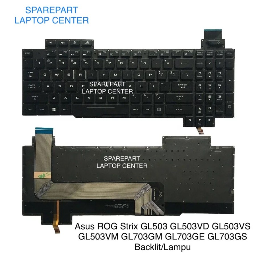 Jual Keyboard Asus ROG Strix GL503 GL503VD GL503VM GL503GE GL703 ...
