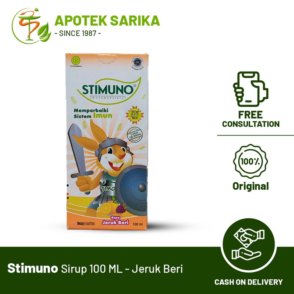 Jual Stimuno Syrup 60ml & 100ml Rasa Original, Orange Berry dan Anggur ...