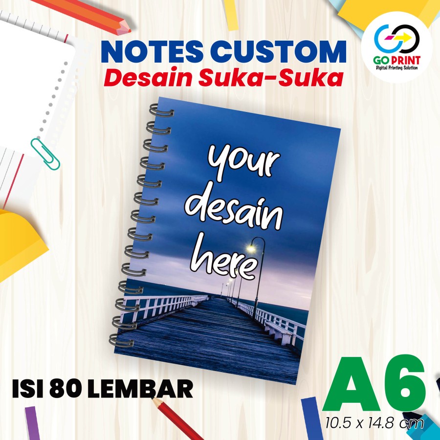 Jual Notebook Custom A6 Spiral / Block Note Custom / Catatan / Souvenir ...