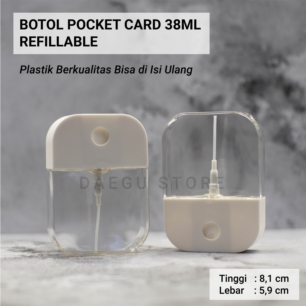 Jual Botol Spray Kotak 38ml Pocket Plastik Hand Sanitizer Parfum ...
