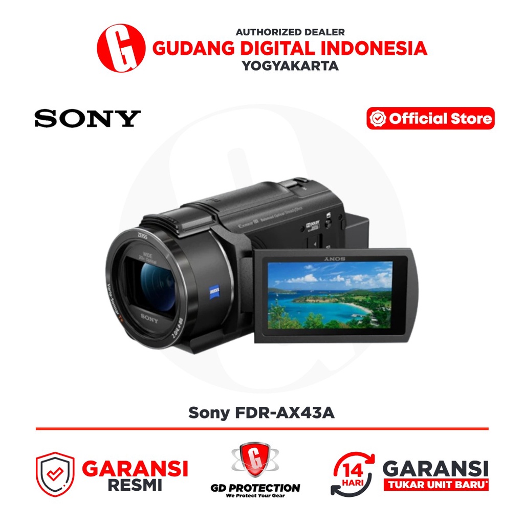 Jual Sony FDR-AX43A UHD 4K Handycam Camcorder | Shopee Indonesia