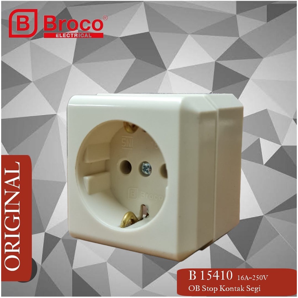 Jual Broco 15410 B Stop Kontak Segi Outbow / Stop Kontak Segi Broco ...