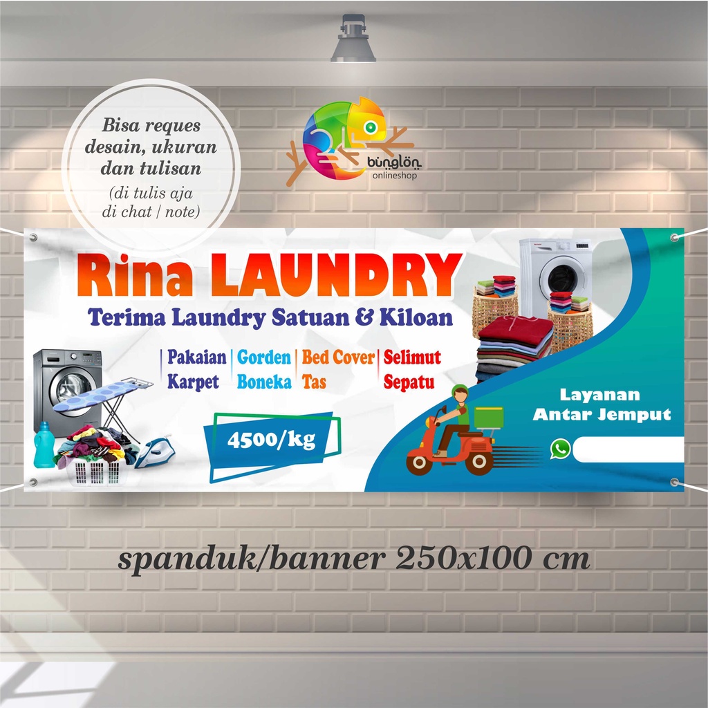 Jual Spanduk, Banner Laundry Custom | Shopee Indonesia