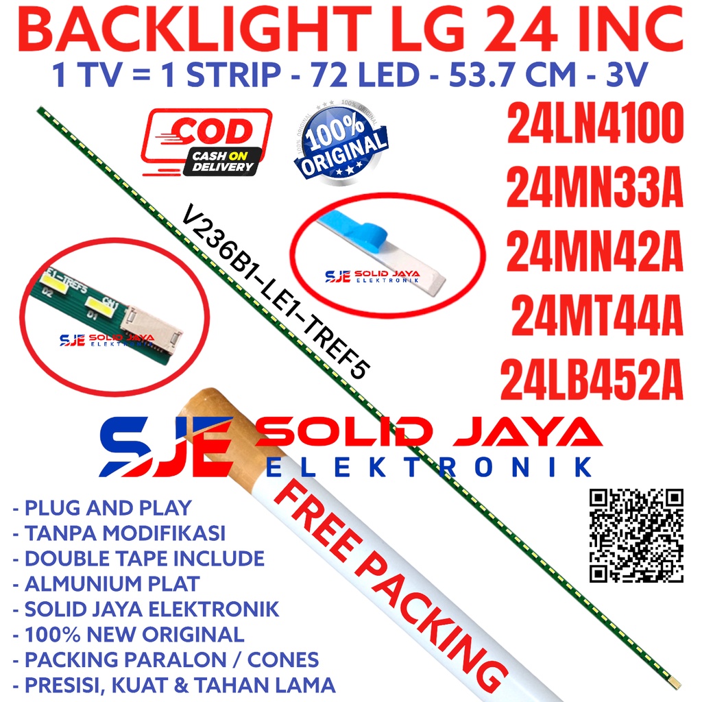 Jual BACKLIGHT TV LED LG 24 INC 24LN4100 24MN33 24MN42 24MT44 24LB452 24MN33A 24MN42A 24MT44A ...