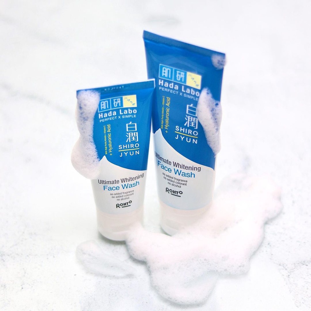 Jual LIVI - Hada Labo Shirojyun Ultimate Whitening Face Wash (BIRU ...