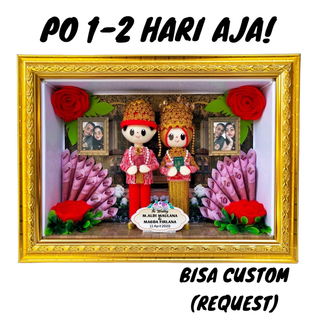 Jual Mahar Unik Pengantin Adat Palembang Frame 3D 21x30cm ...