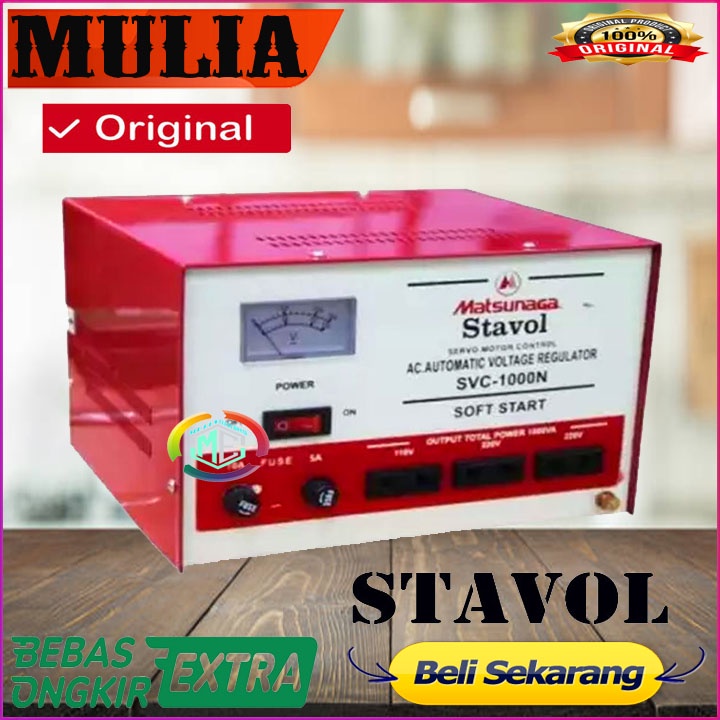 Jual Stabilizer Matsunaga 1000watt 1000 Watt 1000w Stavol SVC-1000N ORI SUPER MURAH | Shopee ...