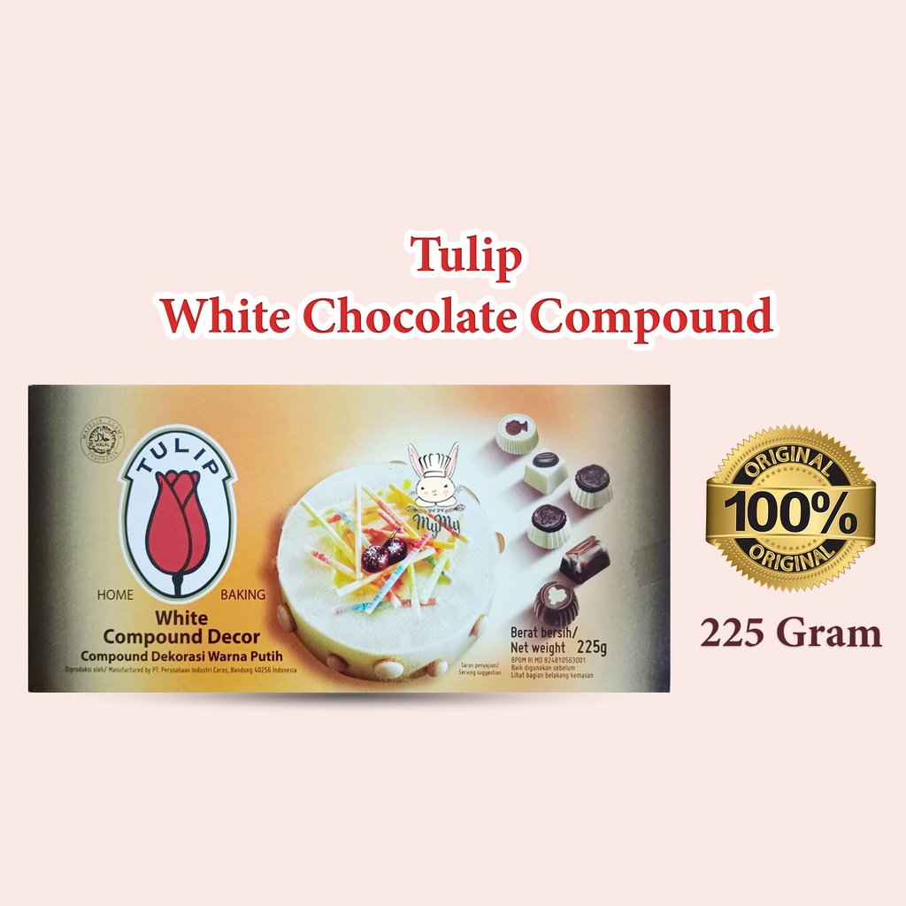 Jual Tulip White Chocolate Compound 225 Gram | Shopee Indonesia