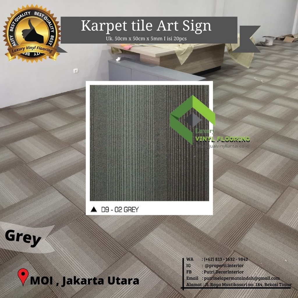 Jual Karpet tile Art Sign uk. 50cm x 50cm tebal 5mm | Shopee Indonesia