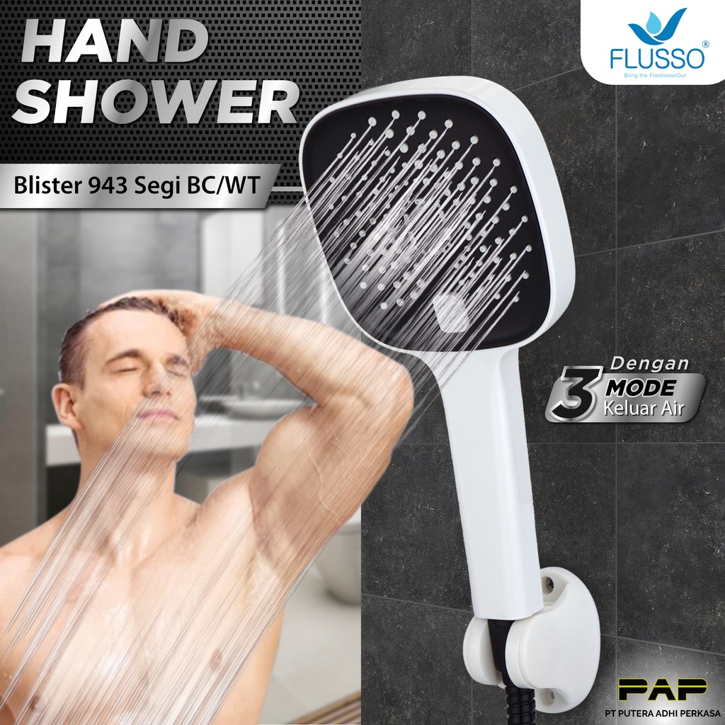 Jual Hand Shower Putih / Shower Mandi ABS Kotak Besar 3 Mode Keluar Air ...