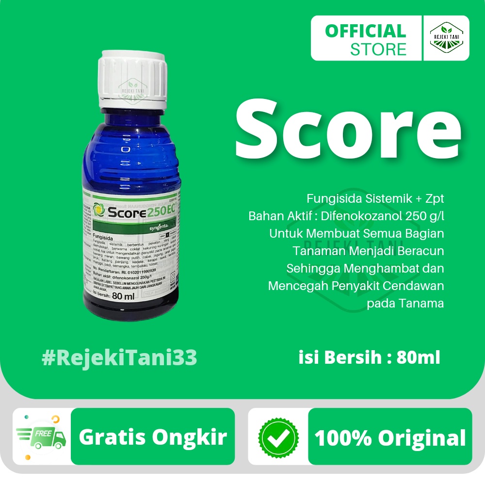 Jual Fungisida SCORE 250 EC 80ml + Zat Pengatur Tumbuh Syngenta Untuk ...