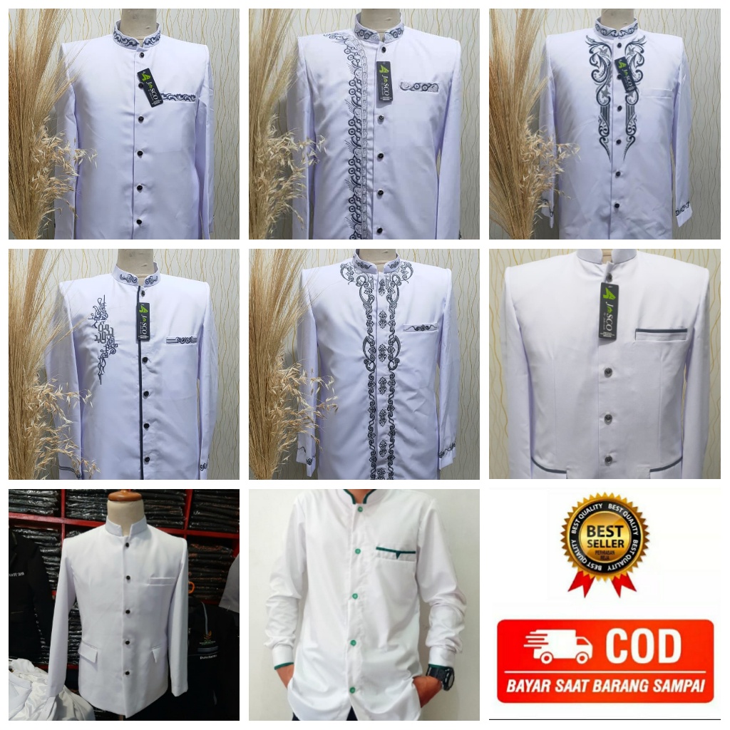 Jual Jasko Tasik Original Jas Koko Putih Wool / Jasko Bordir By Jasco ...