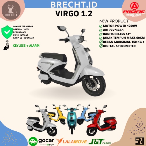 Jual Sepeda Motor Listrik Pacific Virgo 1.2 Electric Motor | Shopee ...