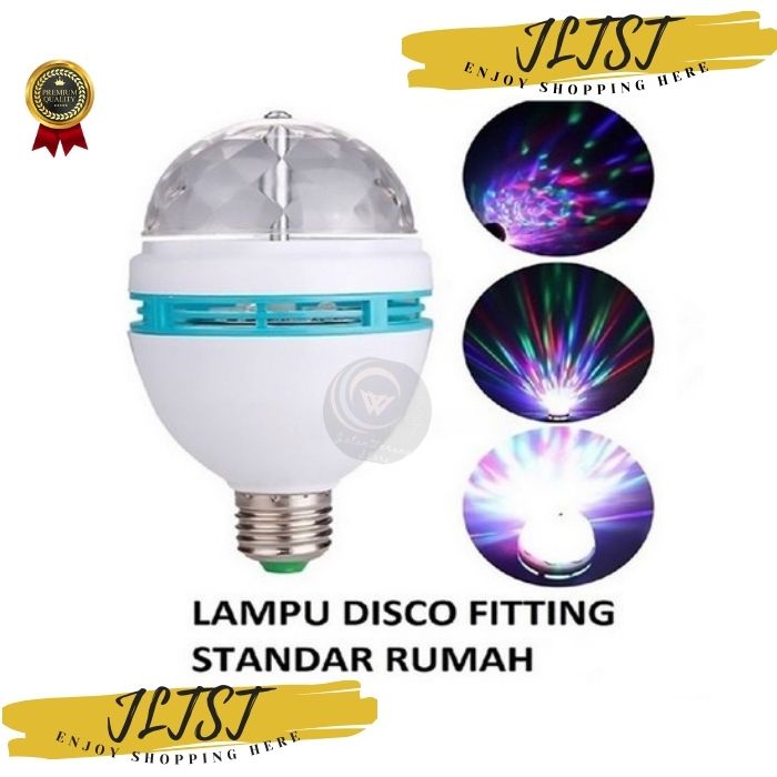 Jual LAMPU DISCO LED PUTAR OTOMATIS FULL COLOR BOHLAM DISKO BULAT DUGEM ...